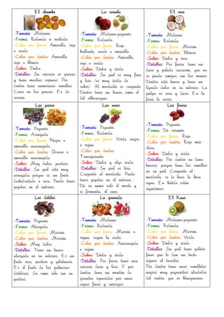 Averigua la fruta y clasificacion | PDF