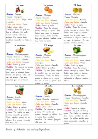 Averigua la fruta y clasificacion | PDF