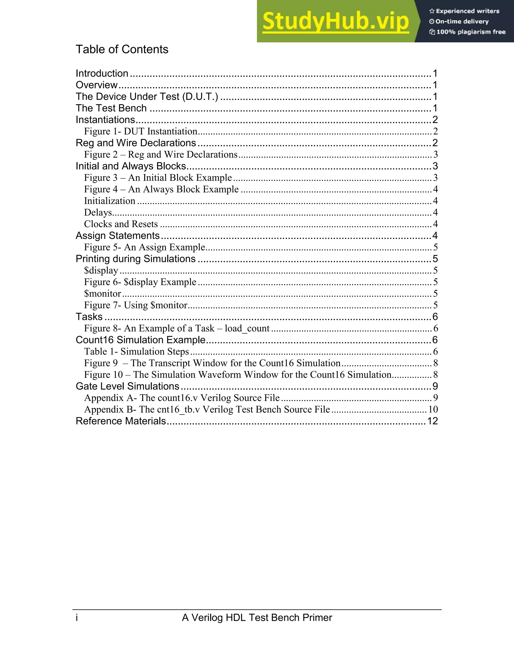 A Verilog Hdl Test Bench Primer Pdf