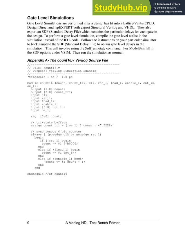 A Verilog Hdl Test Bench Primer Pdf 5024