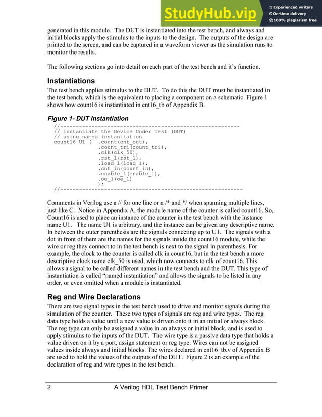 A Verilog HDL Test Bench Primer | PDF