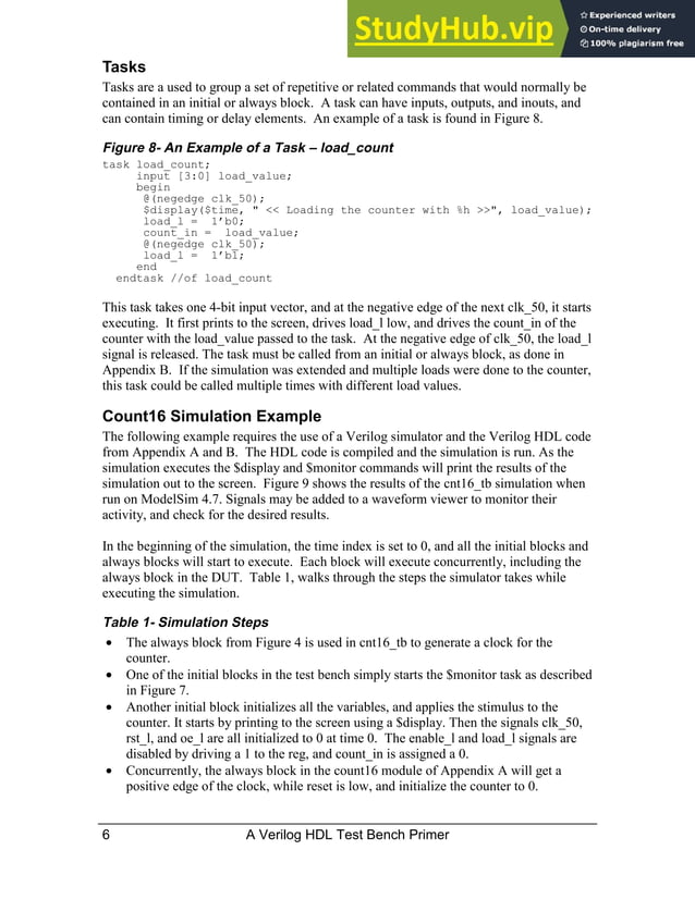 A Verilog HDL Test Bench Primer | PDF