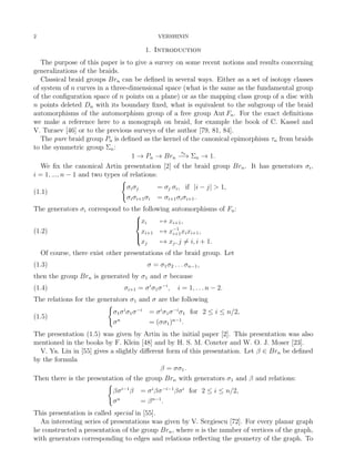 Vershinin 2013_about presentations of braid groups and their | PDF