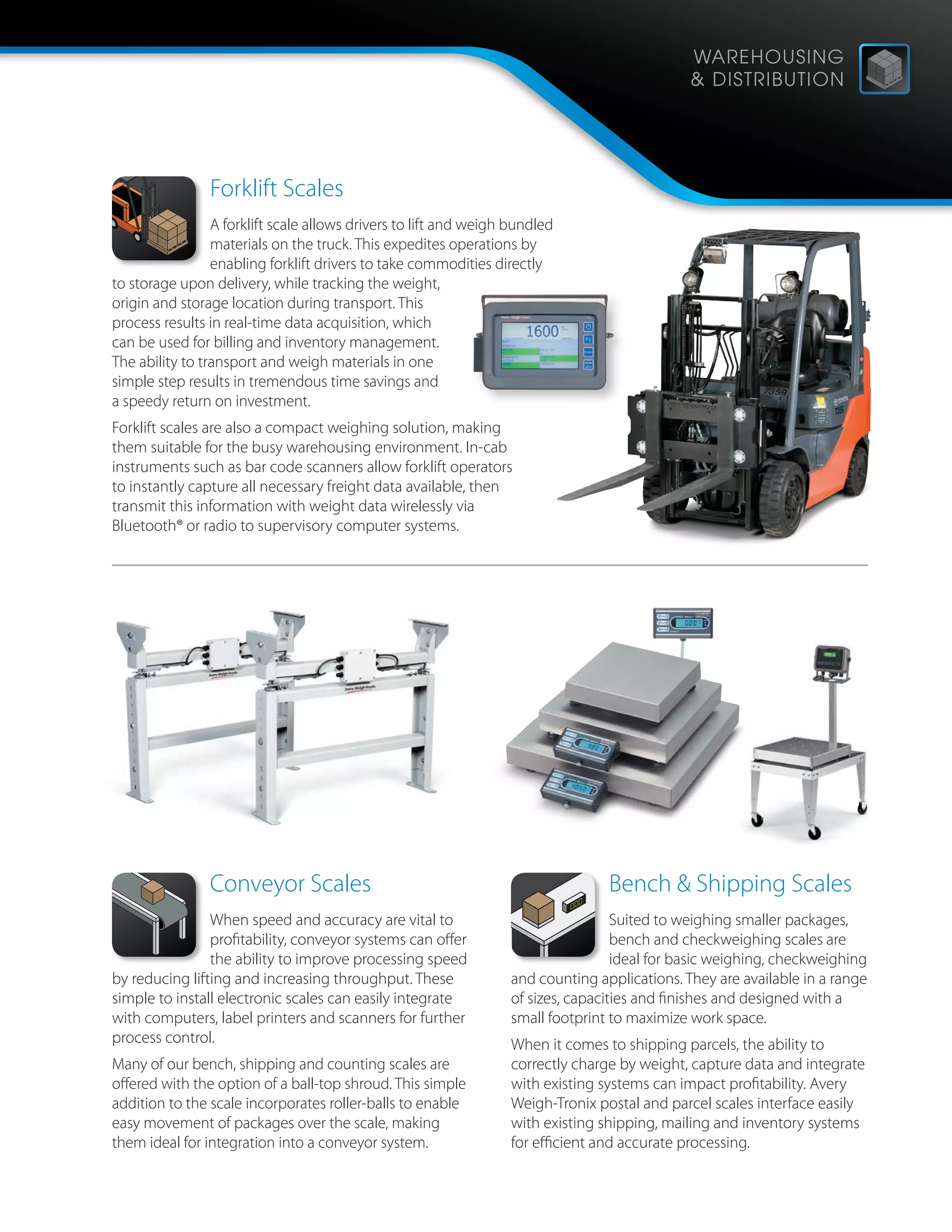 Avery Weigh-Tronix Warehouse Scales Brochure | PDF