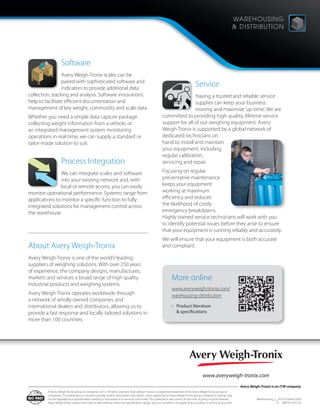 Avery Weigh-Tronix Warehouse Scales Brochure | PDF