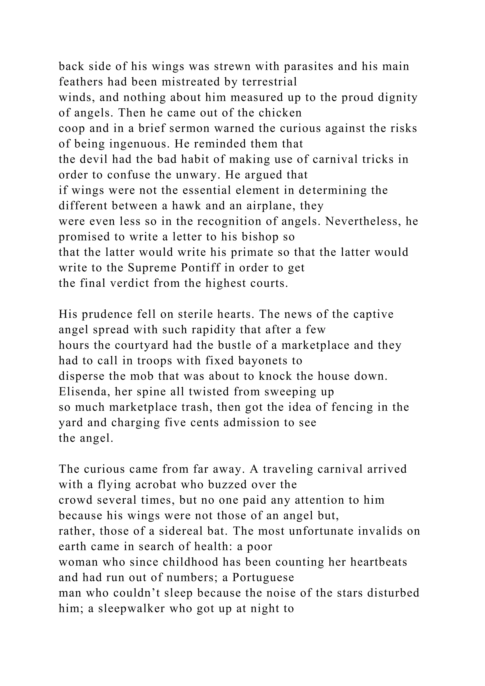 A Very Old Man with Enormous Wings by Gabriel Garcia Marqu.docx