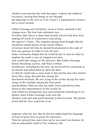 A Very Old Man with Enormous Wings by Gabriel Garcia Marqu.docx ...