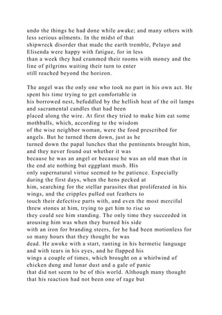 A Very Old Man with Enormous Wings by Gabriel Garcia Marqu.docx ...