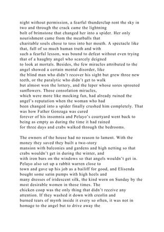 A Very Old Man with Enormous Wings by Gabriel Garcia Marqu.docx ...