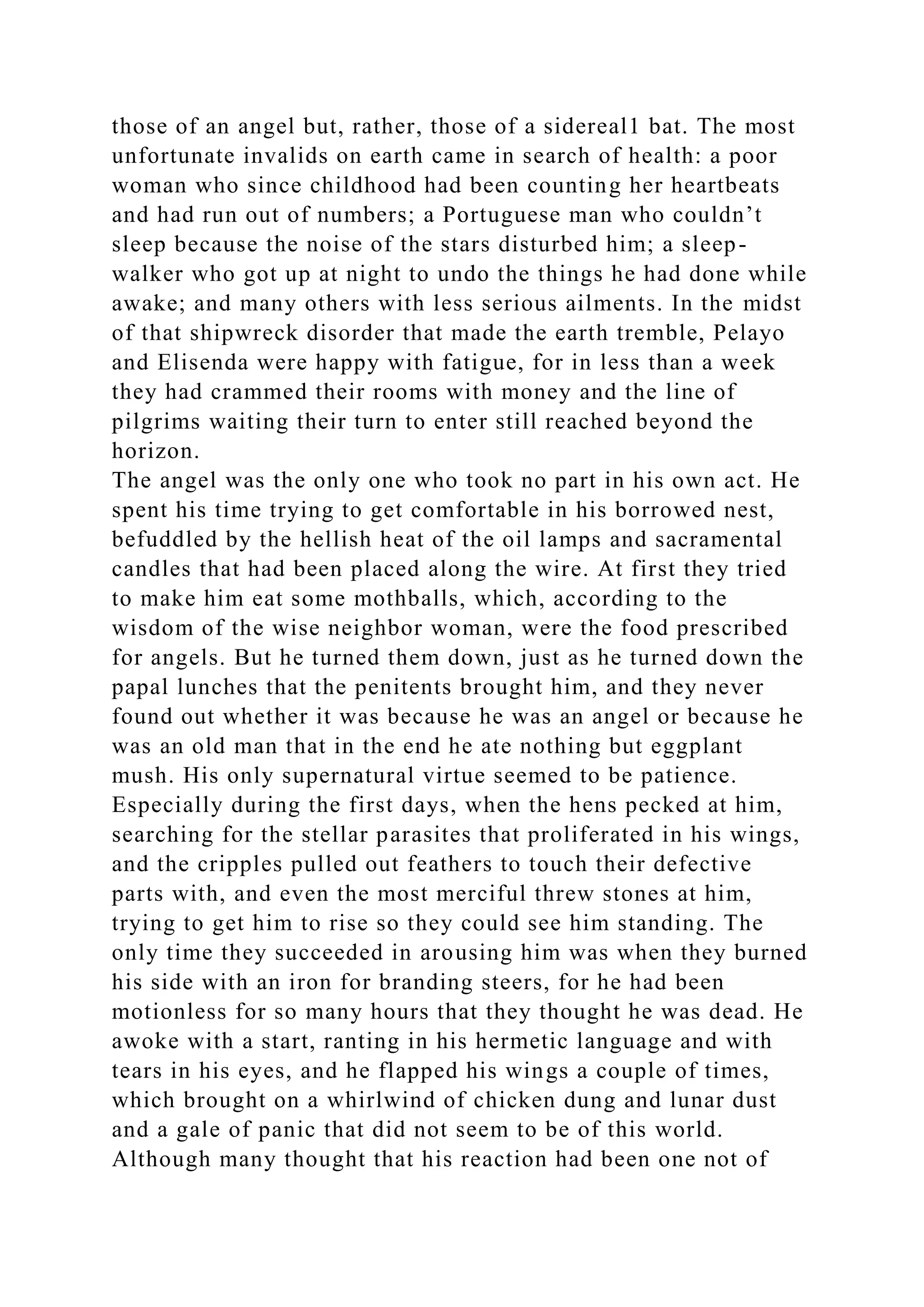 A Very Old Man with Enormous WingsGABRIEL GARCÍA MÁRQUEZ[1928–.docx