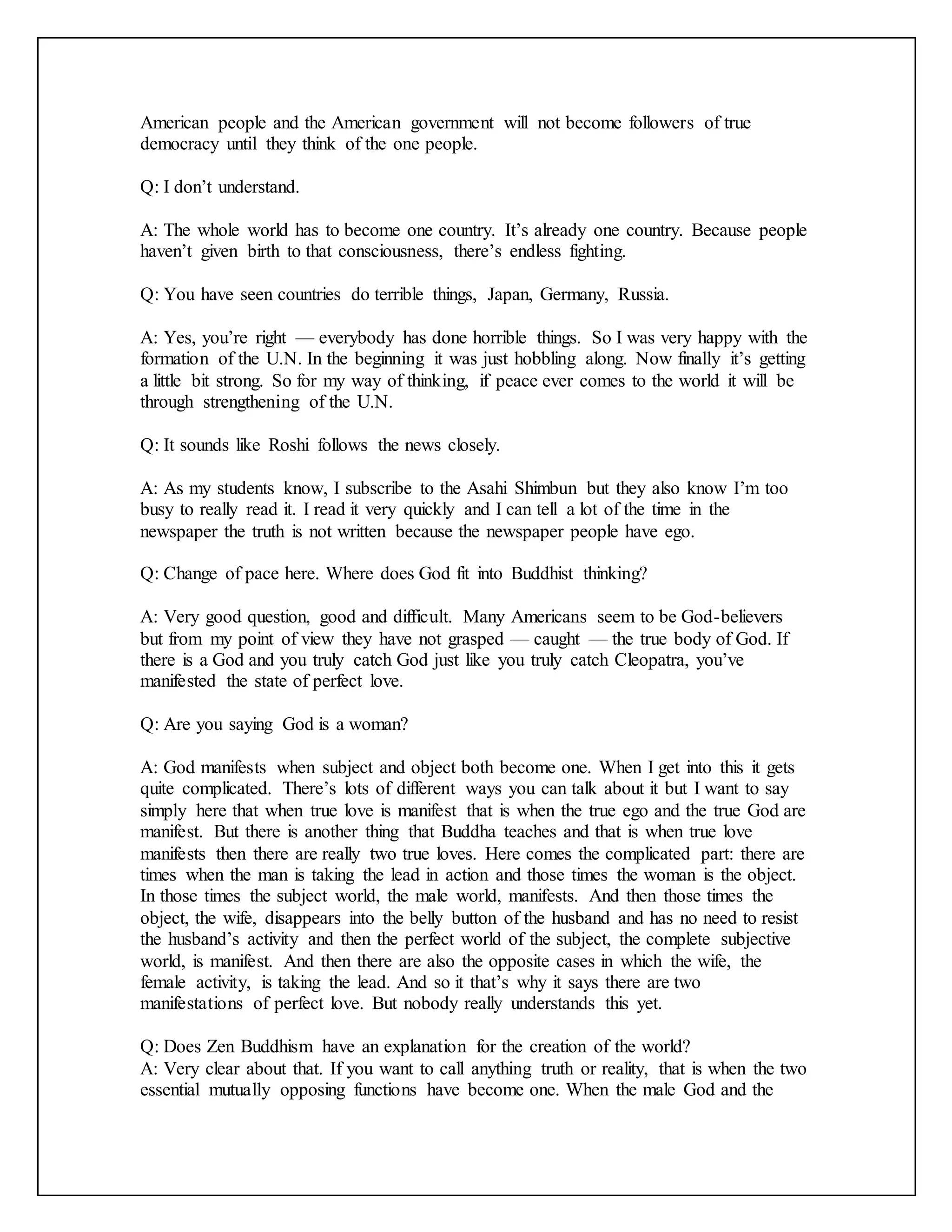 A very old zen master | DOC | Buddhism | Religion & Spirituality