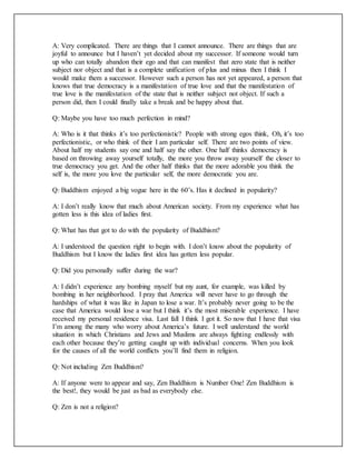 A very old zen master | DOC | Buddhism | Religion & Spirituality