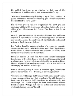 A very old zen master | DOC | Buddhism | Religion & Spirituality