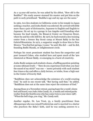 A very old zen master | DOC | Buddhism | Religion & Spirituality