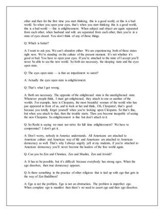 A very old zen master | DOC | Buddhism | Religion & Spirituality