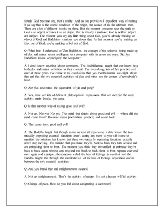 A very old zen master | DOC | Buddhism | Religion & Spirituality