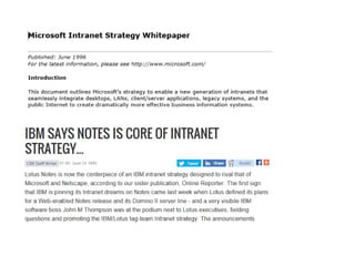 A very short history of intranets - Martin White | PPTX