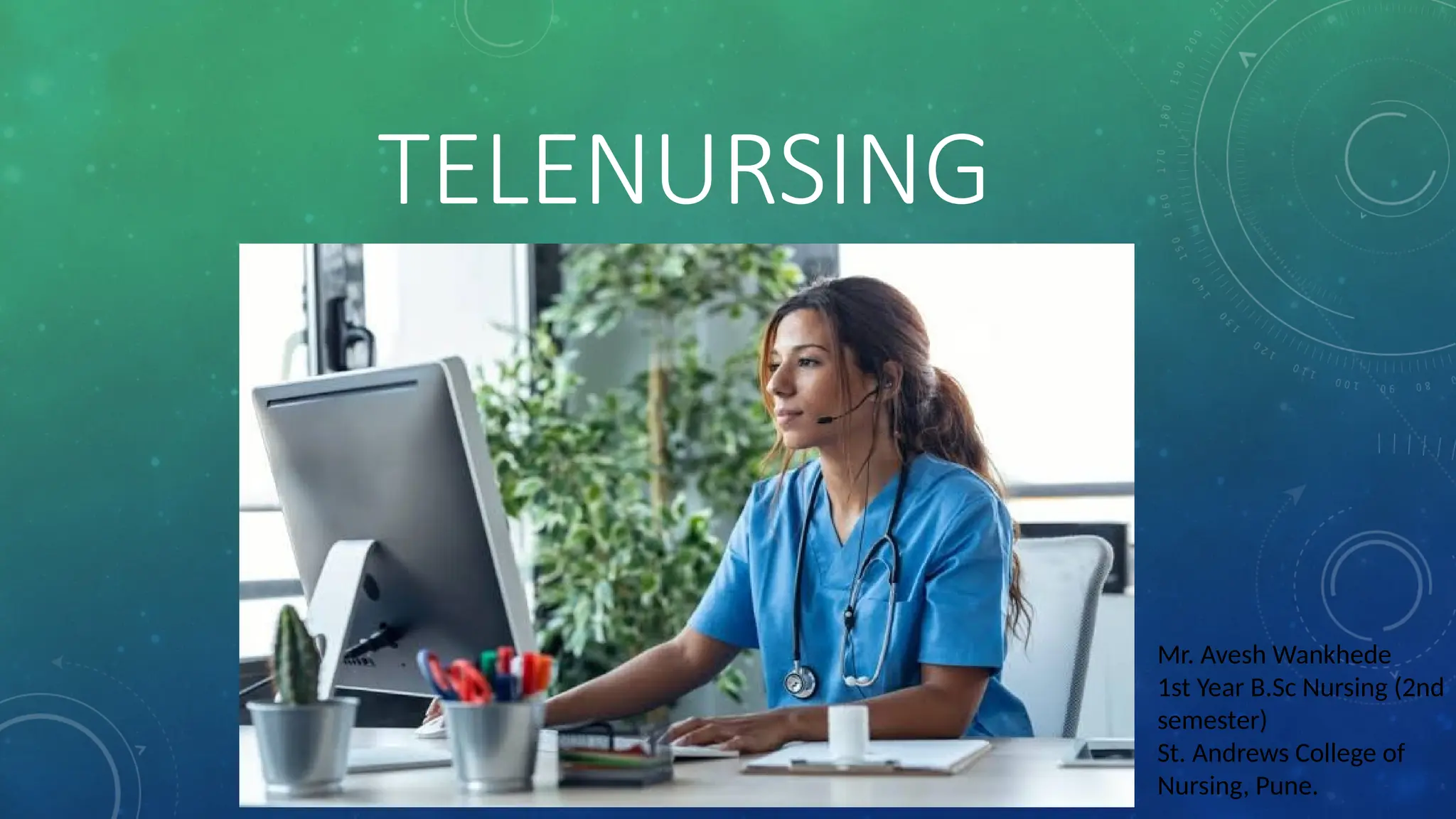 telenursing Presentation.pptx telehealth, telemedicine | PPTX