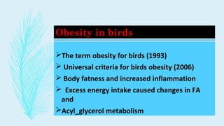 Aves obesity | PPT | Birds | Pets