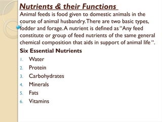 Classification of feedstuffs, proximate principle of feedstuffs | PPTX