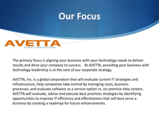 AVETTA Global Overview | PPTX | IT and Internet Support | Internet