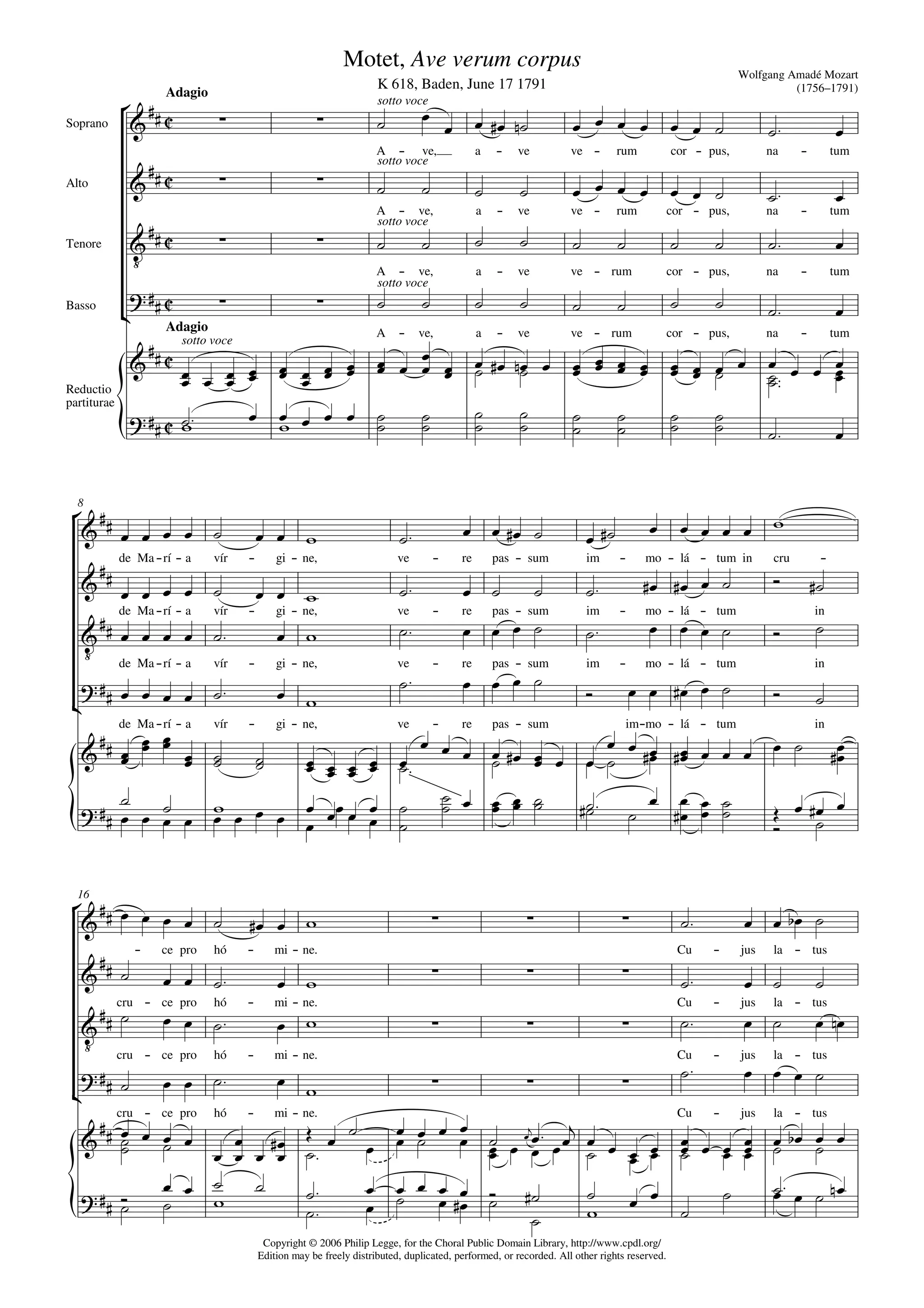 Ave verum corpus_-_mozart | PDF