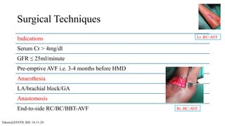 Arteriovenous fistula creation for hemodialysis | PPTX