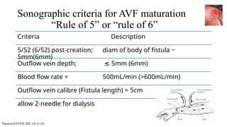 Arteriovenous fistula creation for hemodialysis | PPTX