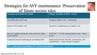 Arteriovenous fistula creation for hemodialysis | PPTX