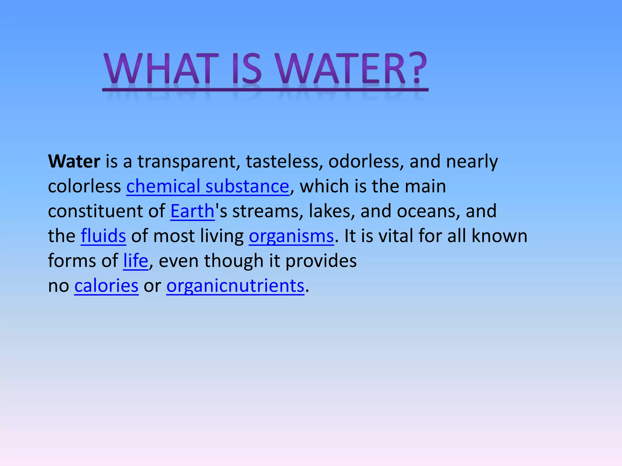 Water is Life | PPTX