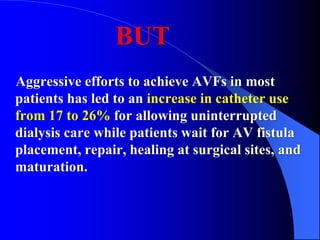 Long term Hemodialysis Vascular Access (AVFs and AVGs) | PPTX