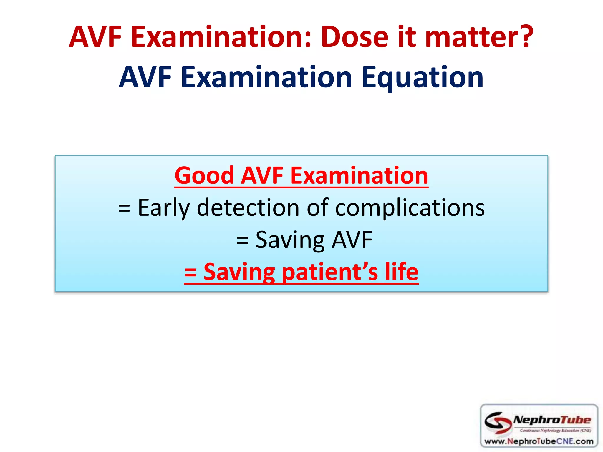 How to examine AVF in 10 minutes - Dr. Gawad | PPTX