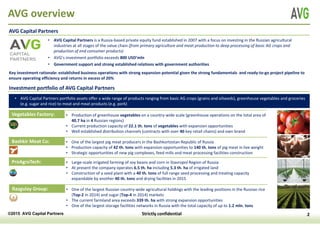 Avg cis agricultural opportunity fund | PDF