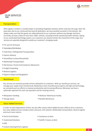 Transport Service By AVG Logistics Limited | PDF