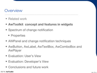 AwToolkit: Attention-Aware User Interface Widgets | PPT