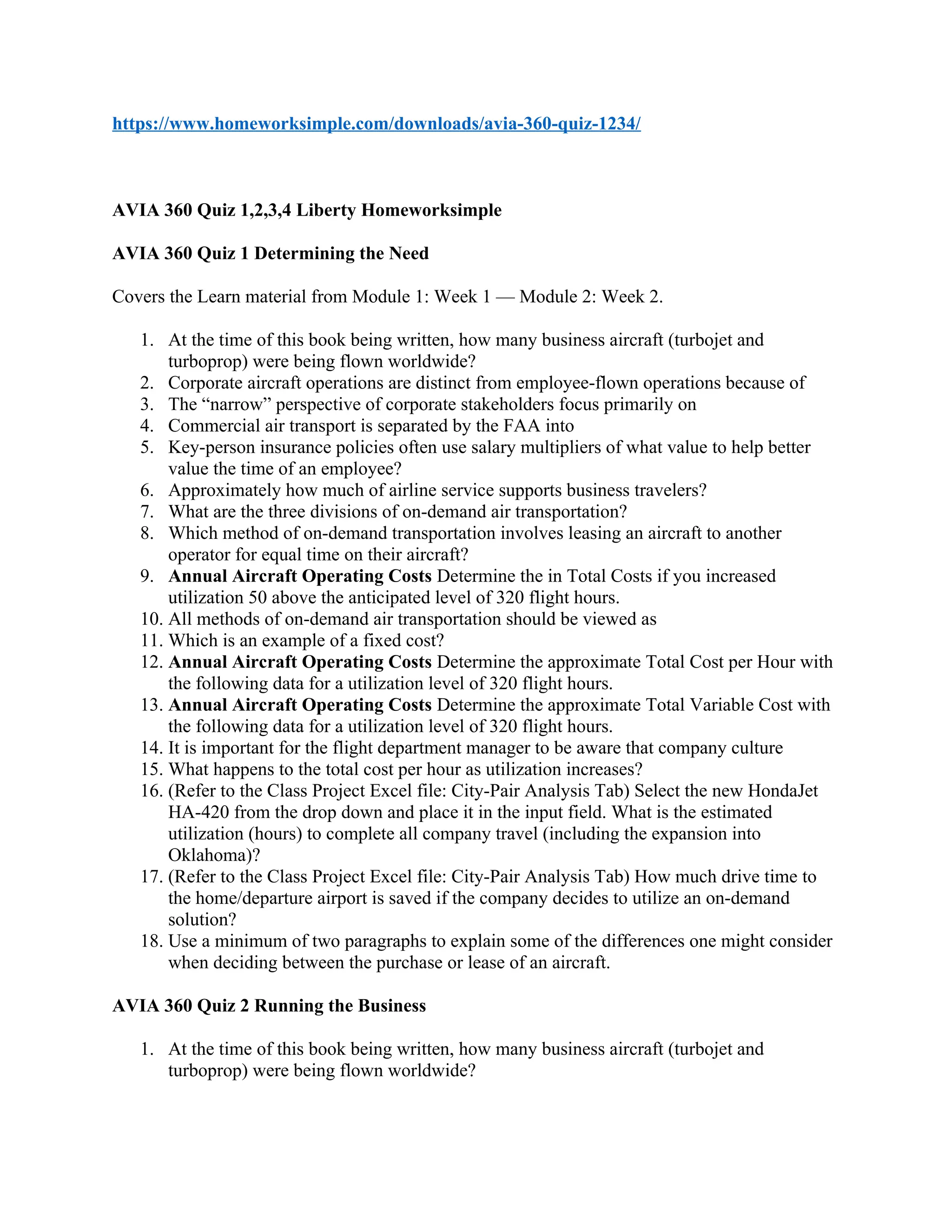 AVIA 360 Quiz 1,2,3,4 Liberty Homeworksimple.docx