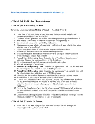 AVIA 360 Quiz 1,2,3,4 Liberty Homeworksimple.docx