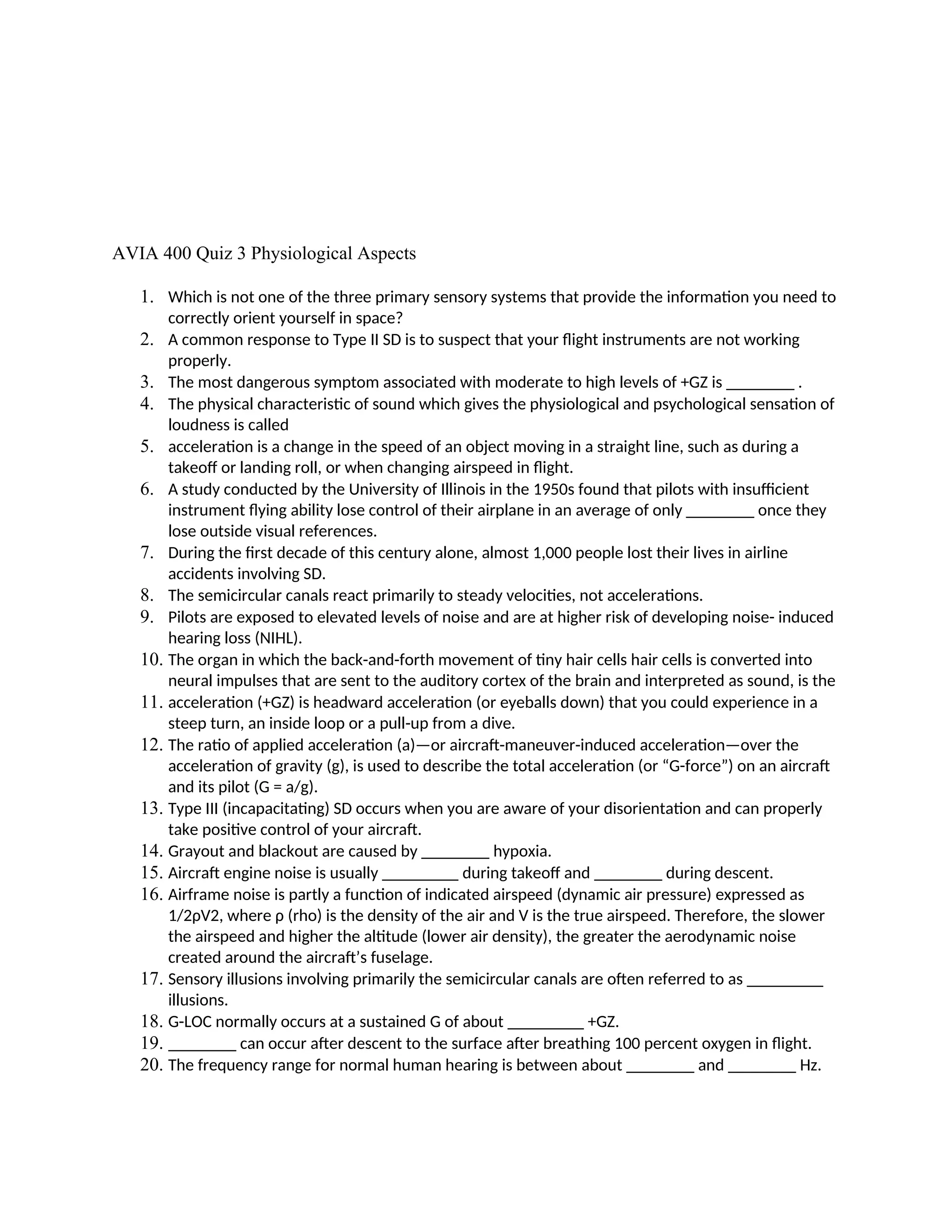 AVIA 400 Quiz 1,2,3 Liberty University.docx