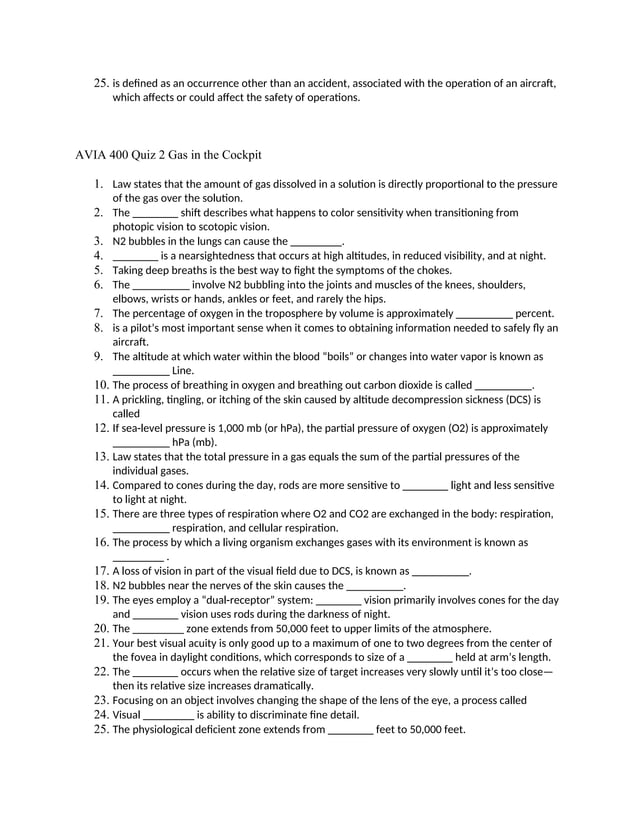 AVIA 400 Quiz 1,2,3 Liberty University.docx