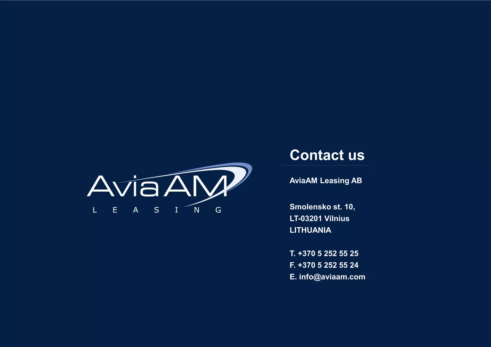 AviaAM Leasing Company Presentation | PDF