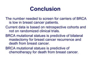 Aviad Zick. Role of BRCA status in treatment planning | PPT
