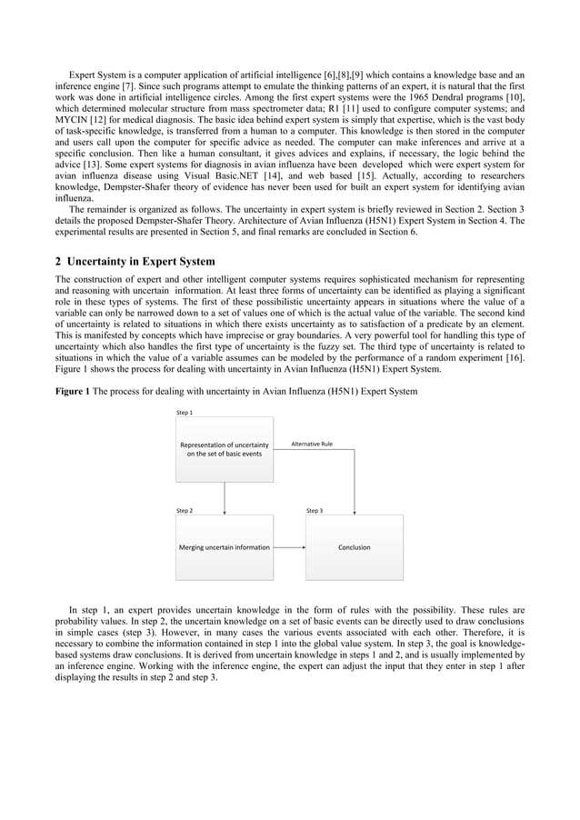 Avian Influenza (H5N1) Expert System using Dempster-Shafer Theory | PDF