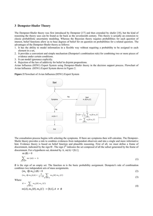 Avian Influenza (H5N1) Expert System using Dempster-Shafer Theory | PDF