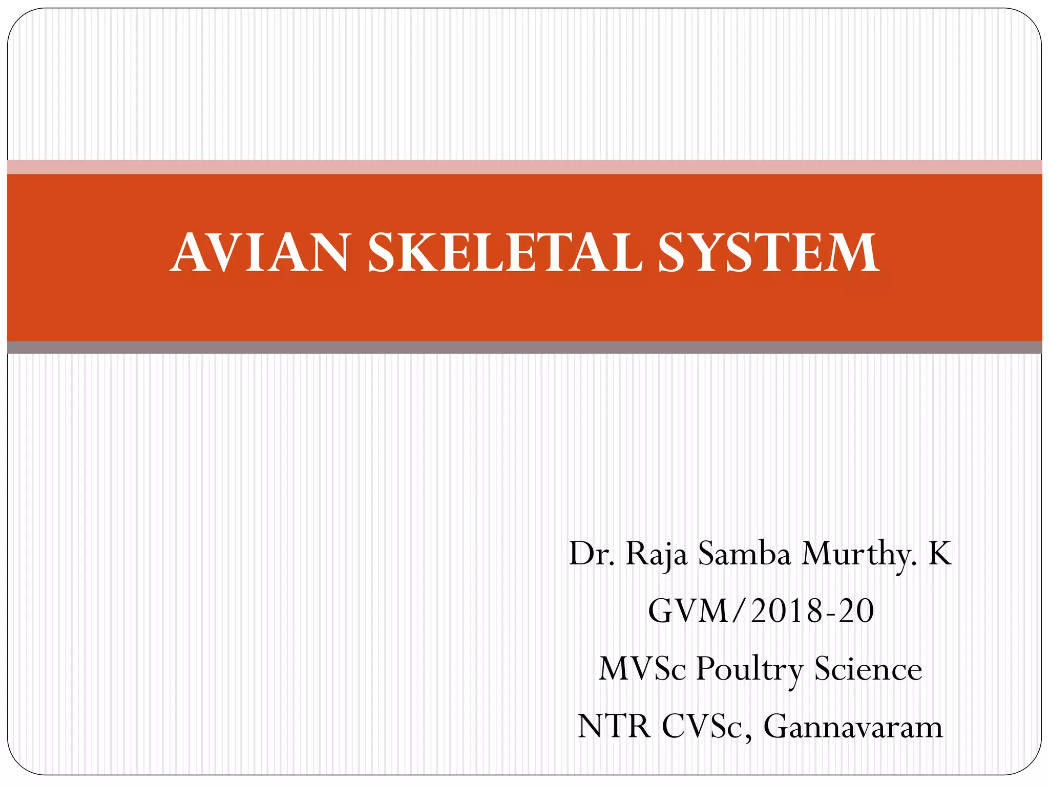 Avian skeletal system | PDF