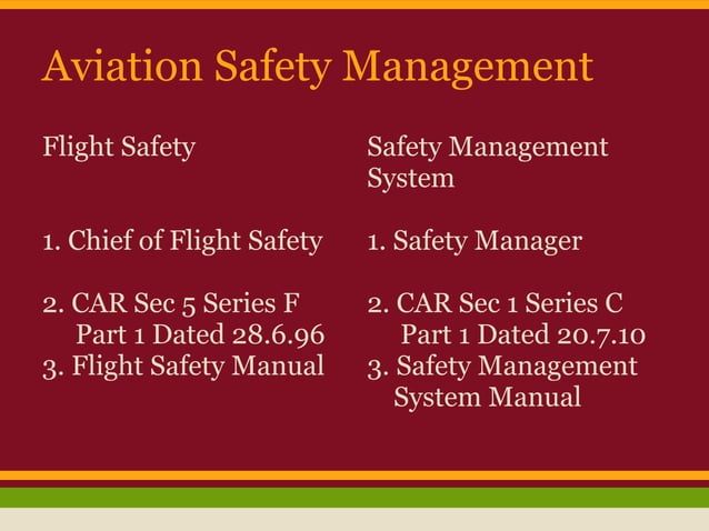 Aviation safety management | PDF