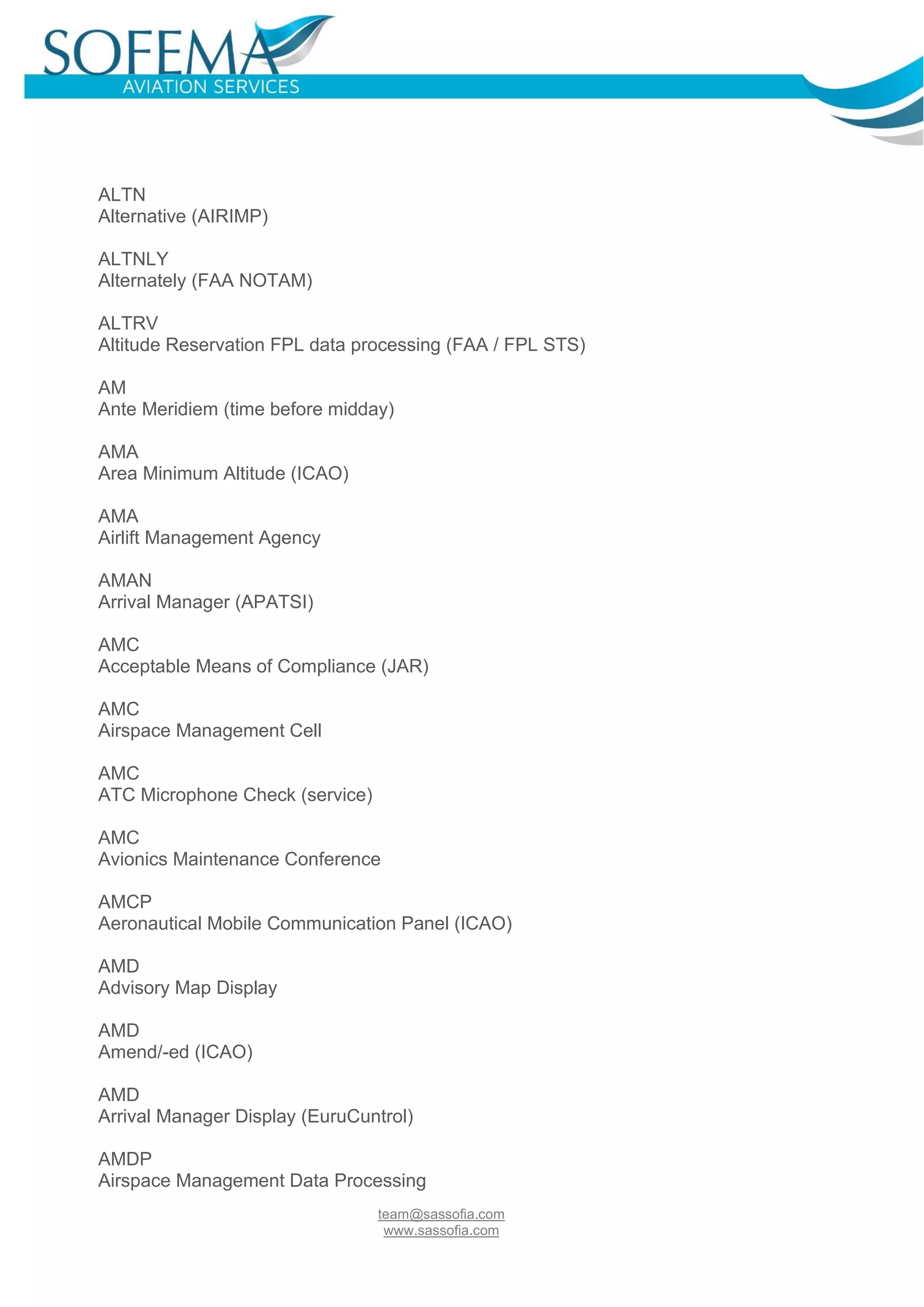 Aviation-Abbreviations | PDF
