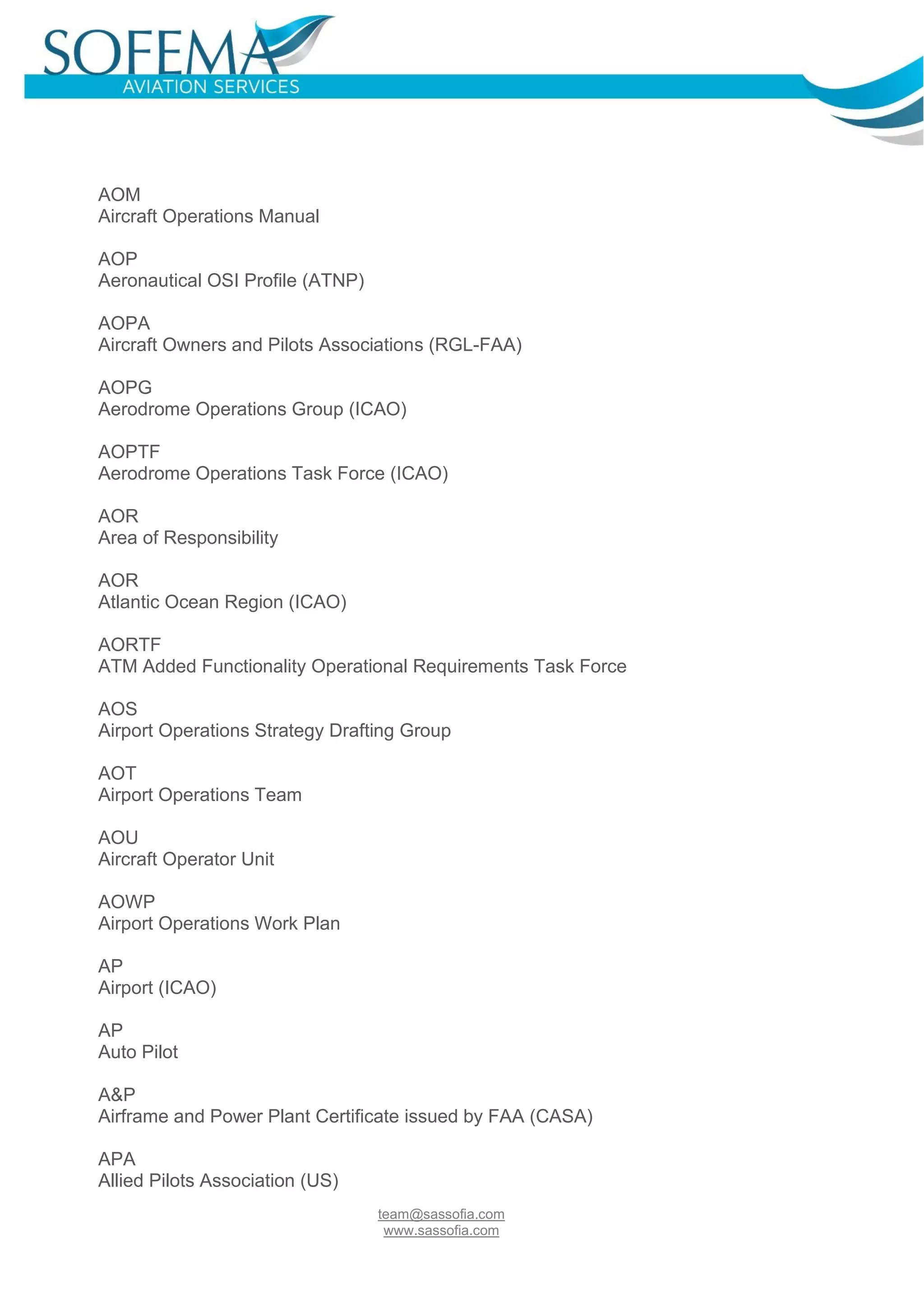 Aviation-Abbreviations | PDF
