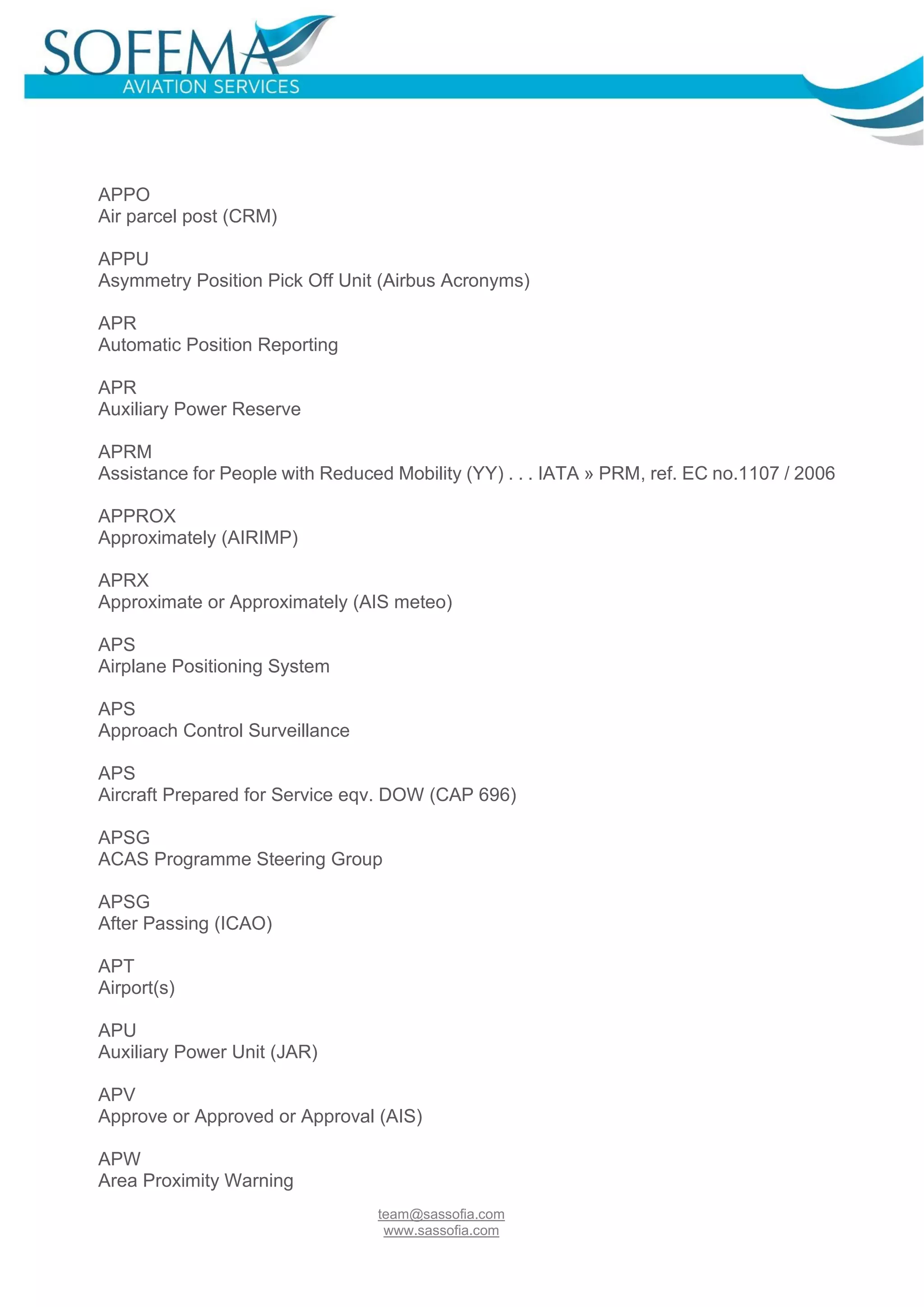 Aviation-Abbreviations | PDF