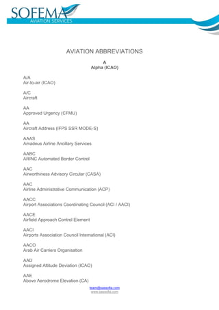 Aviation-Abbreviations | PDF