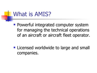aviation management information system | PPT